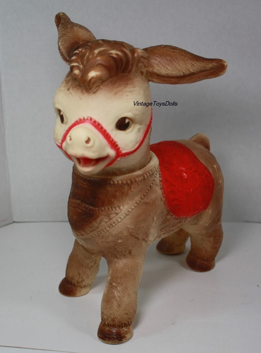 Vintage 1961 Sun Rubber donkey Squeeze - Etsy