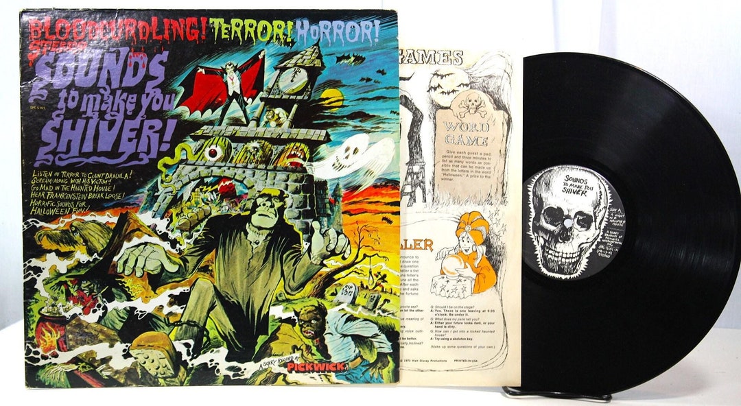 Vintage 1970's Halloween "sounds to Make You Shiver" Scary Record Album ...