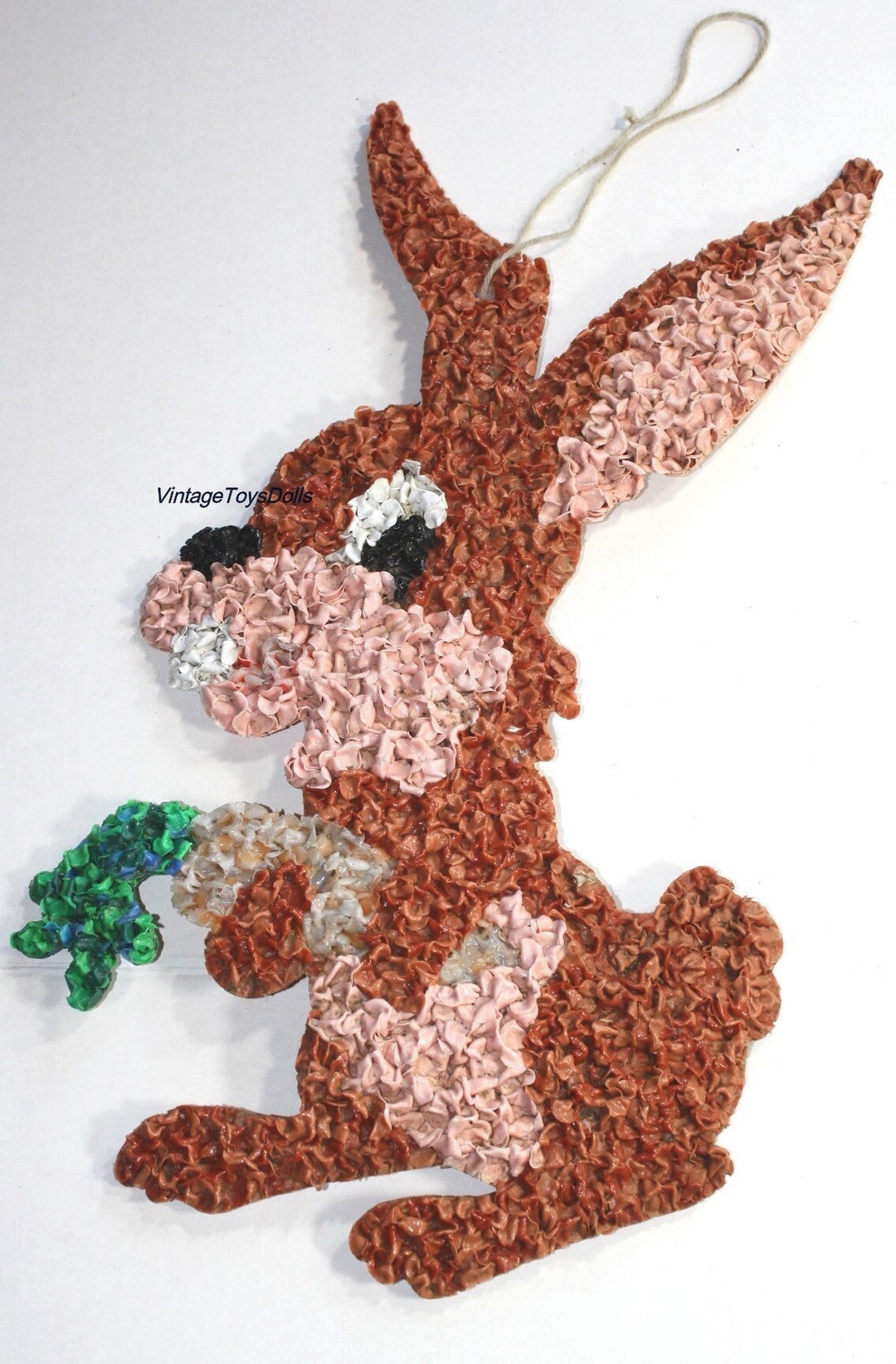 Vintage 1970's "easter Bunny" Popcorn Decoration...unusual Colors! - Etsy