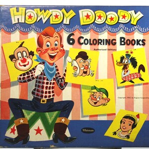 Vintage Howdy Doody Boxed Coloring Books 1955 Whitman - Etsy