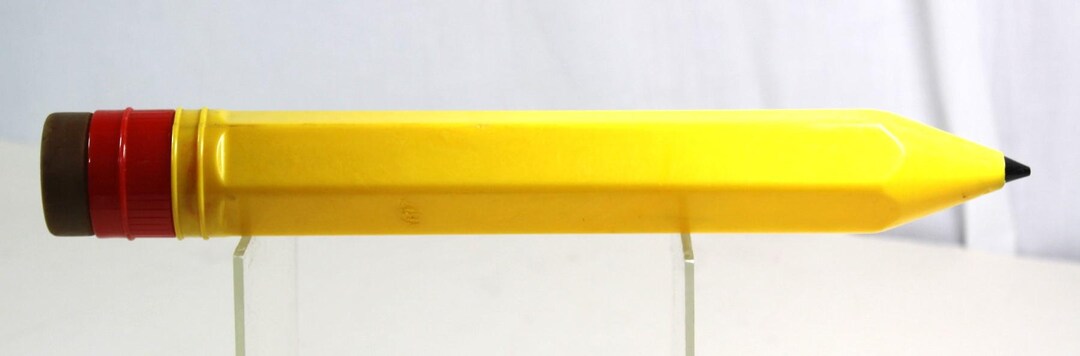 Vintage 1970's Pencil-shaped Hard Plastic Pencil Case...retro - Etsy