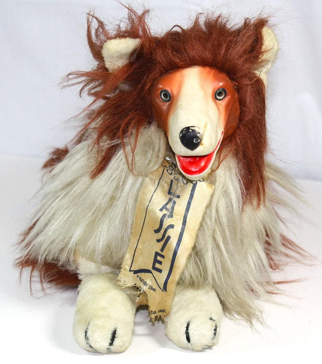 Vintage 1950's Smile Novelty Toy Co. "lassie" Vinyl Face Stuffed Collie ...