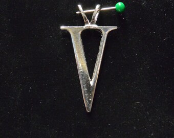 Letter V Pendant | Etsy