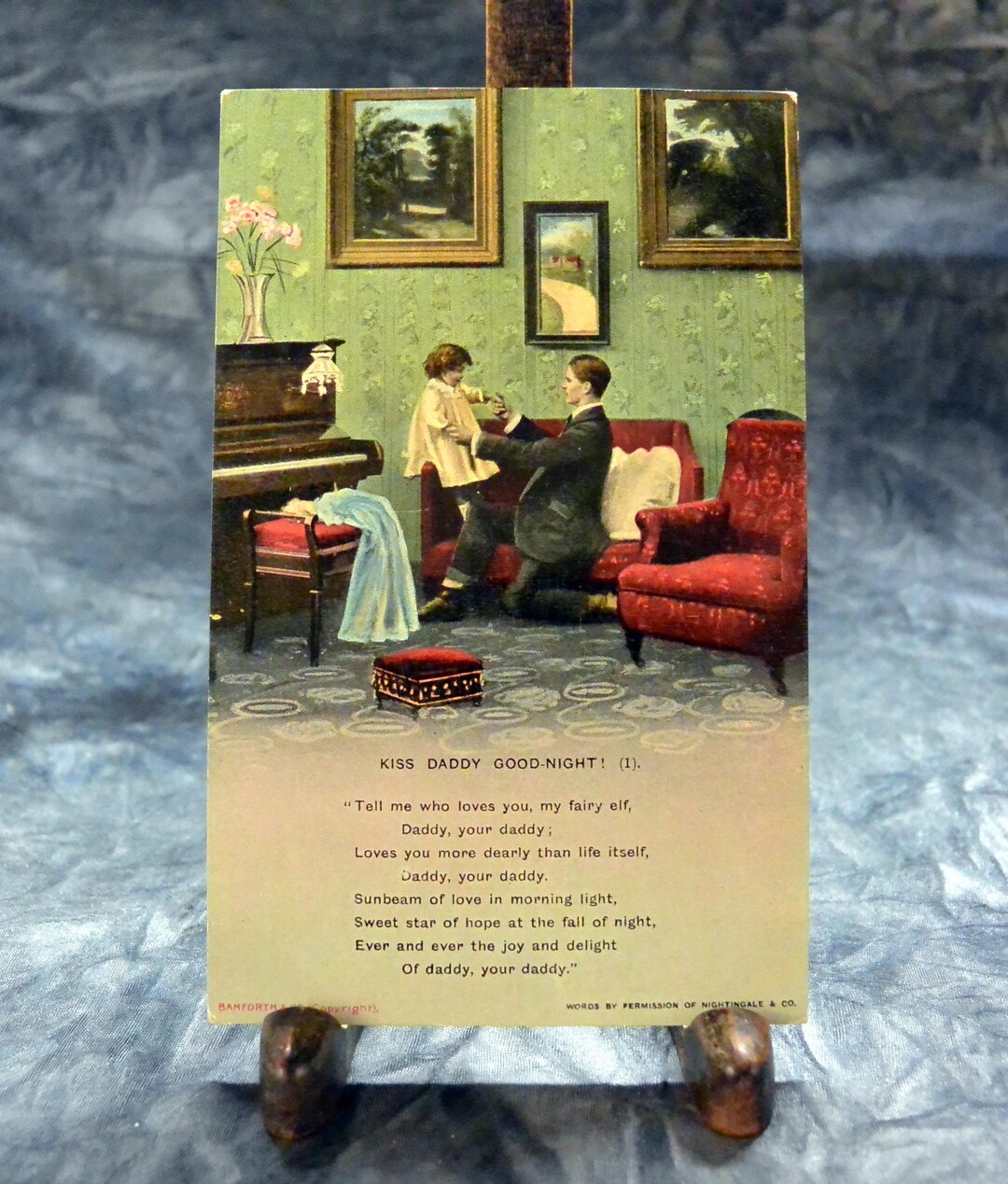 Kiss Daddy Good Night, Antique Bamforth Postcard Lot, Series 4586 ...