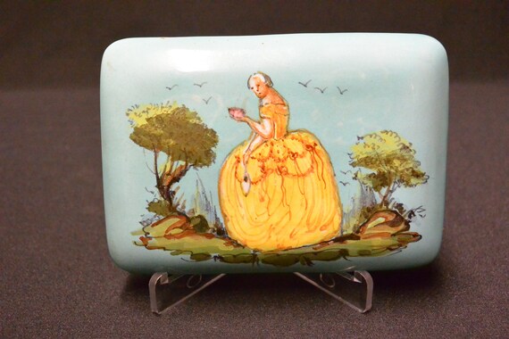 Vintage Italian Ceramic Cigarette Box and Ashtrays; A… - Gem