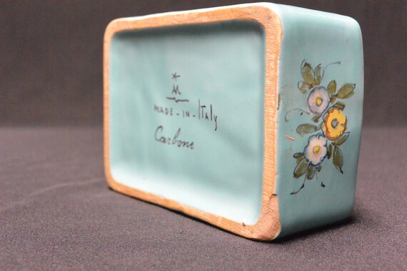 Vintage Italian Ceramic Cigarette Box and Ashtrays; A… - Gem