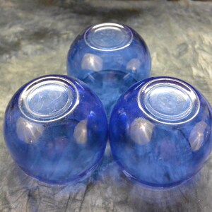 Three HAZEL ATLAS Cobalt Blue Roly Poly Cocktail Glasses; Sailboat ...