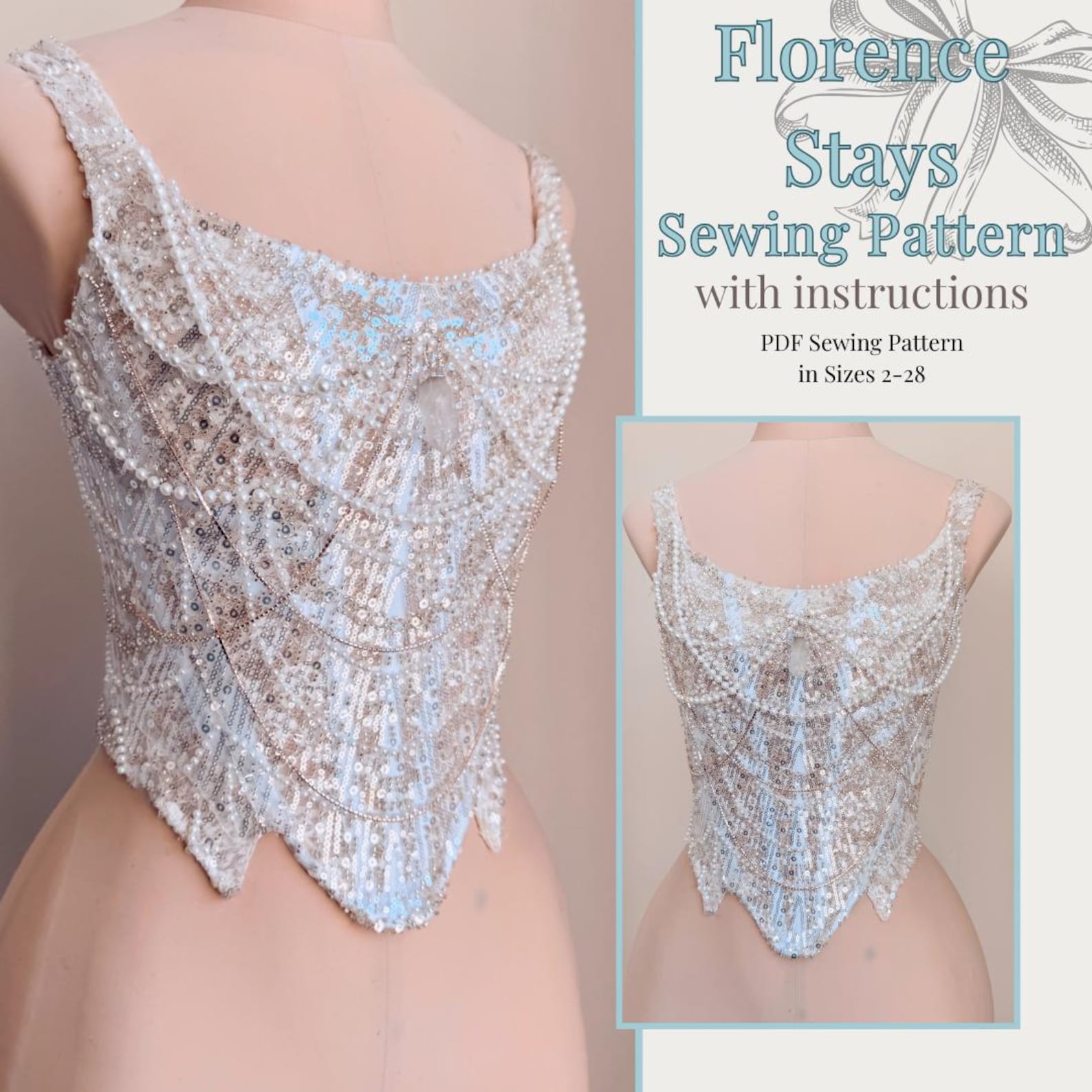 The Florence Stays PDF Sewing Pattern Sizes 2-28 - Etsy