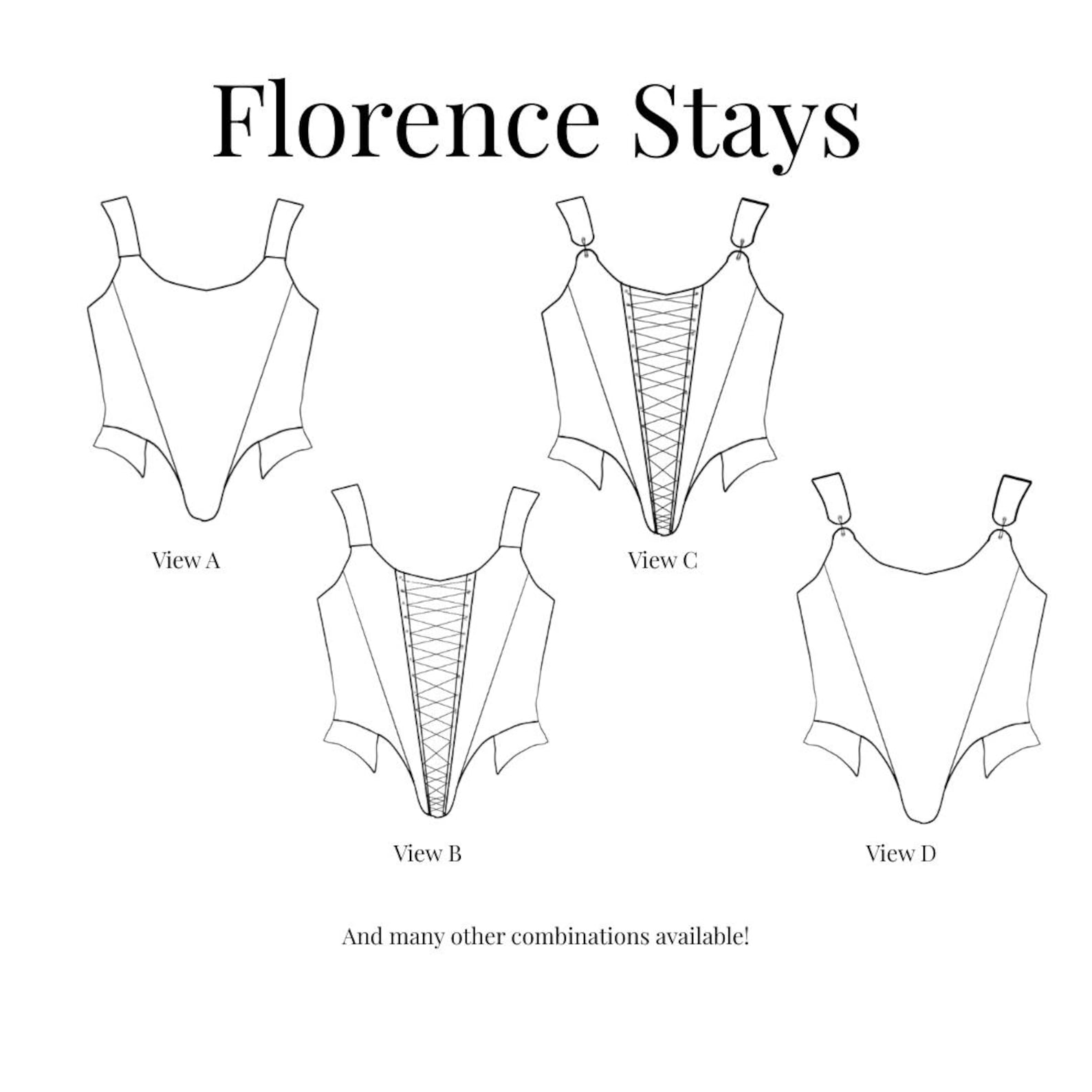 The Florence Stays PDF Sewing Pattern Sizes 2-28 - Etsy