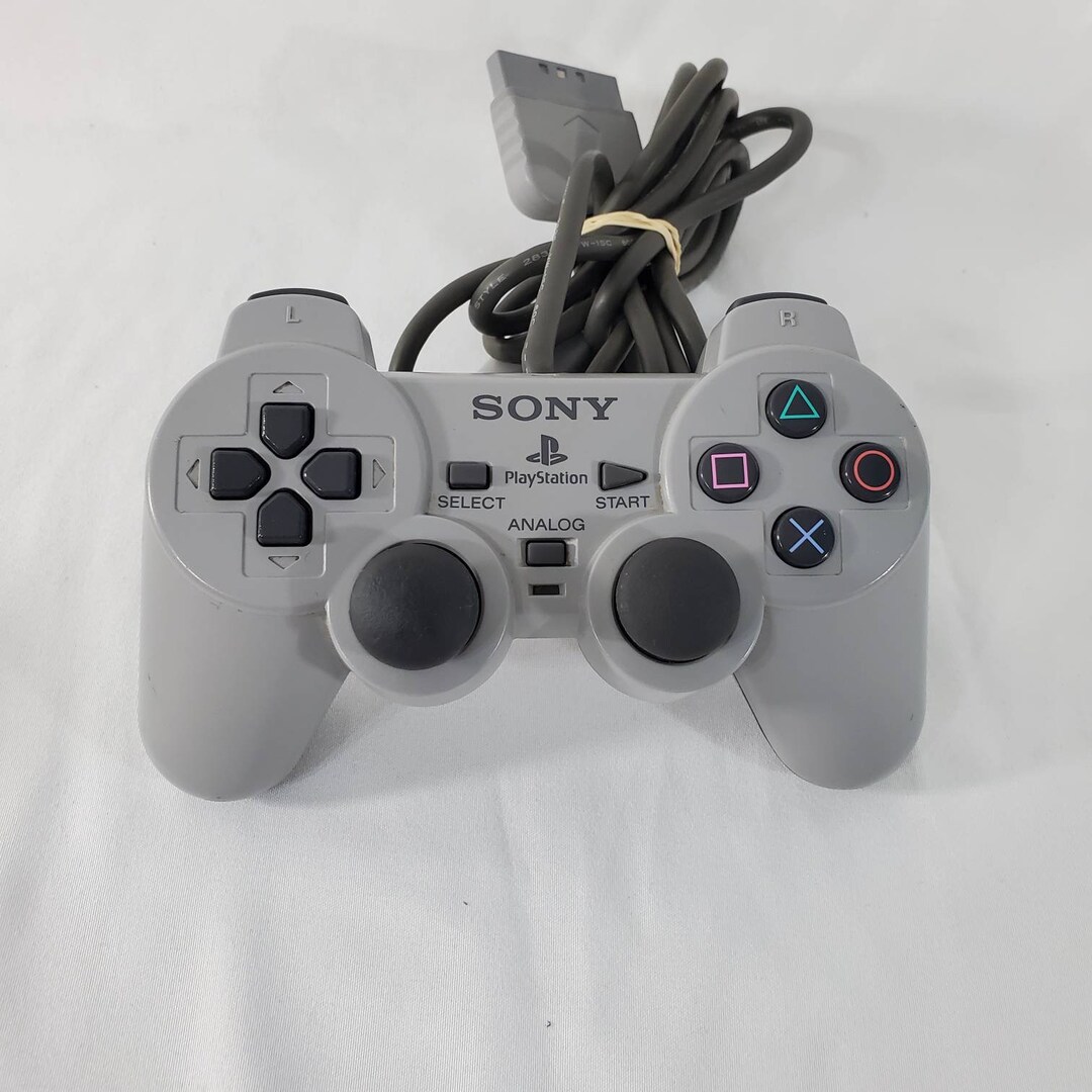 Sony Playstation 1 PS1 Dual Analog Wired Controller Original Grey SCPH-1200 - Etsy
