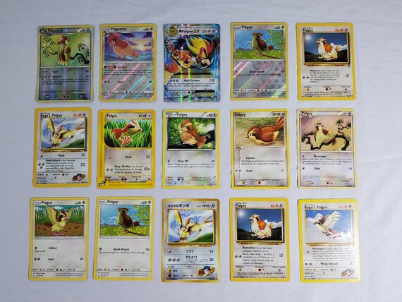 Pokemon Evolution Themed Trading Card Lot x15 Pidgey - Etsy