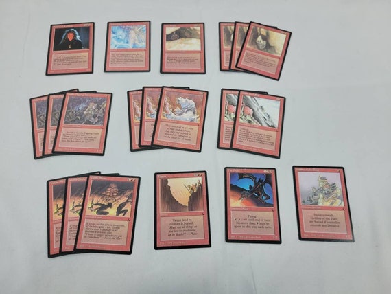 MTG the Dark Red Card Lot x20 Mana Clash Cave People - Etsy