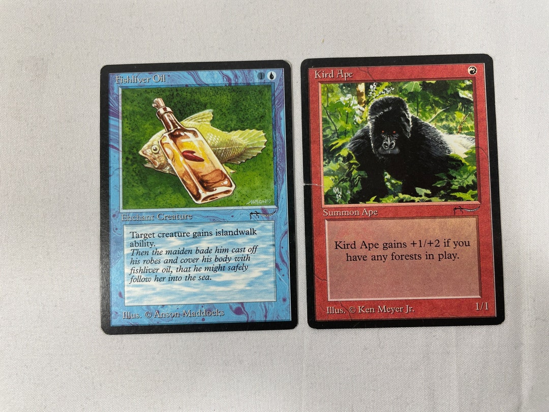 MTG Arabian Nights Lot Kird Ape & Fishliver Oil Magic the Gathering ...