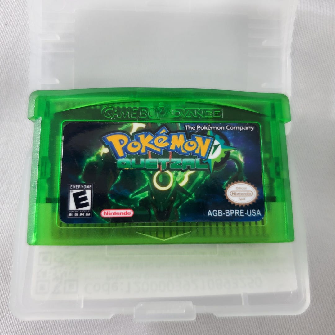 Pokemon Quetzal Version Custom Game Boy Advance Cartridge With Case ...