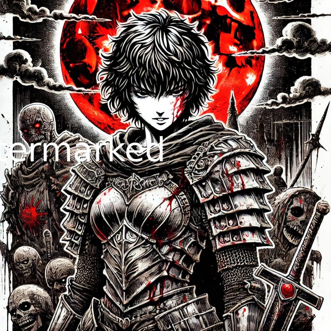 Casca Berserk Dark Souls Inspired Vintage Dark Fantasy Art, Anime ...