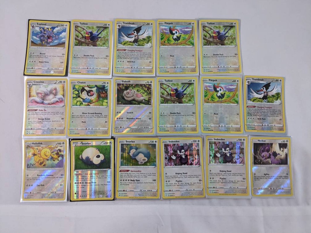 Pokemon Normal Type Trading Card Lot x17 Holo Reverse Holo Cards ...