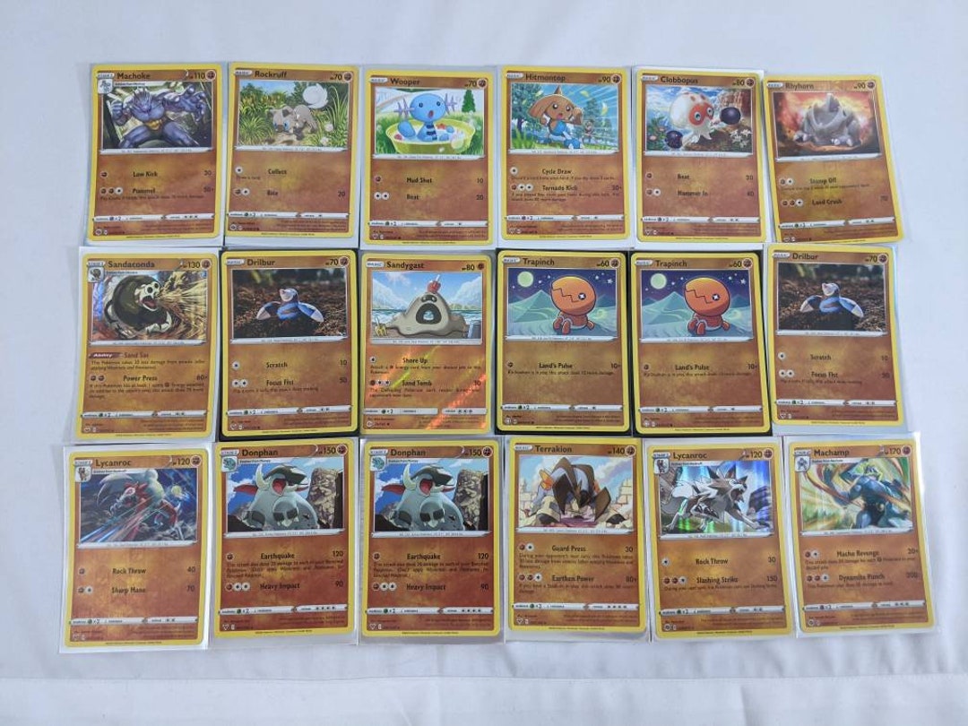 Pokemon Fighting Ground Type Trading Card Lot x18 Rare - Etsy