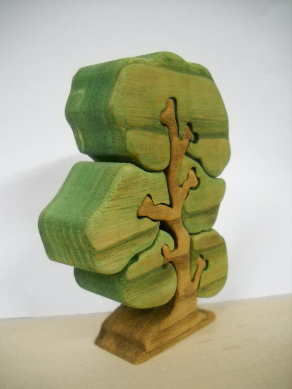 Wooden Tree Puzzle in Colour - Etsy