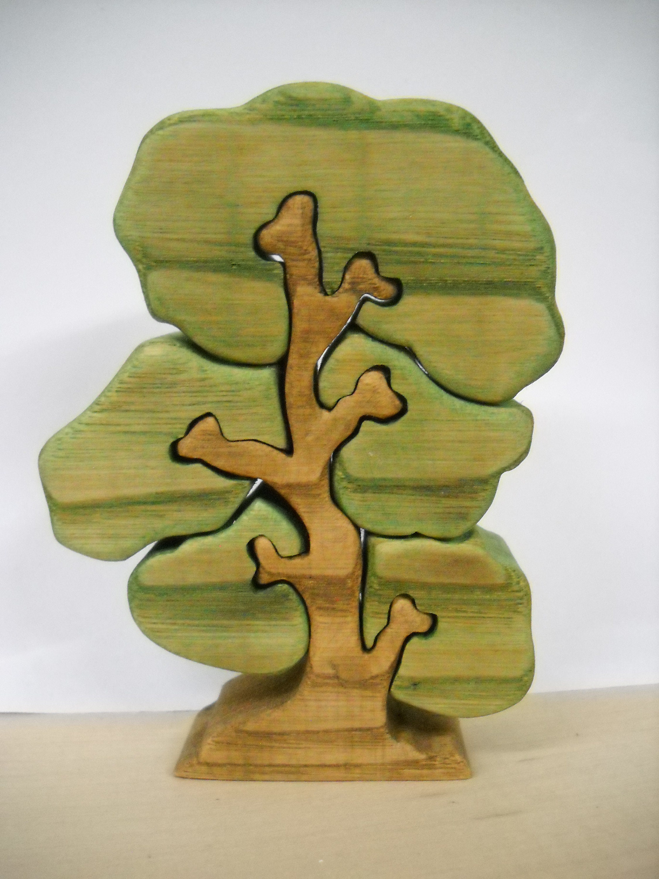 Wooden Tree Puzzle in Colour - Etsy