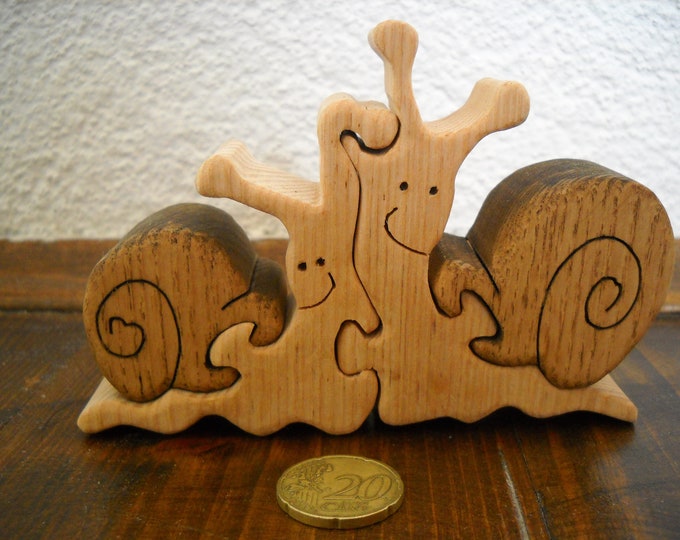 Wooden Snails Puzzle - Etsy