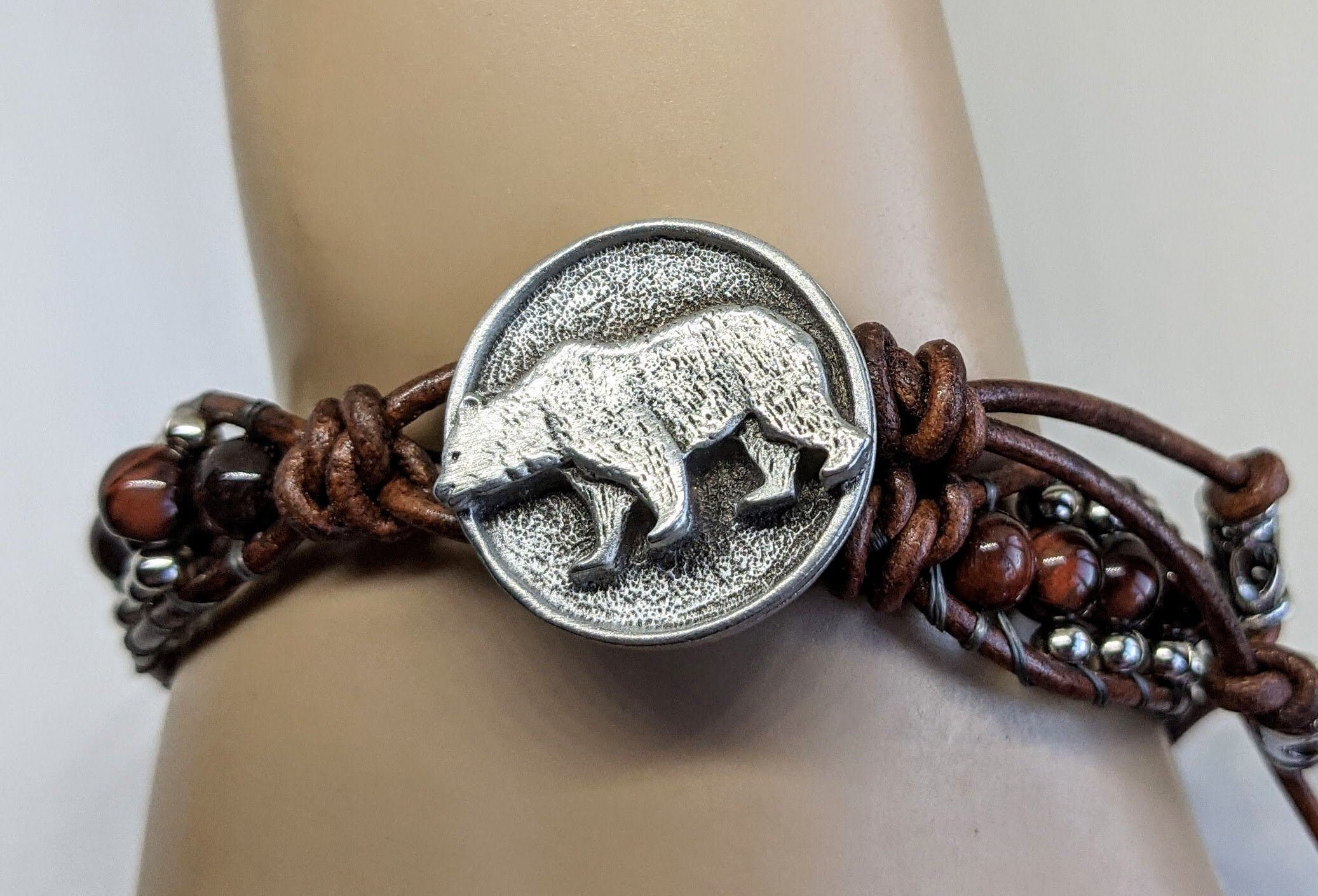 Grizzly Bear Bracelet Bear Bracelet Native American Spirit | Etsy