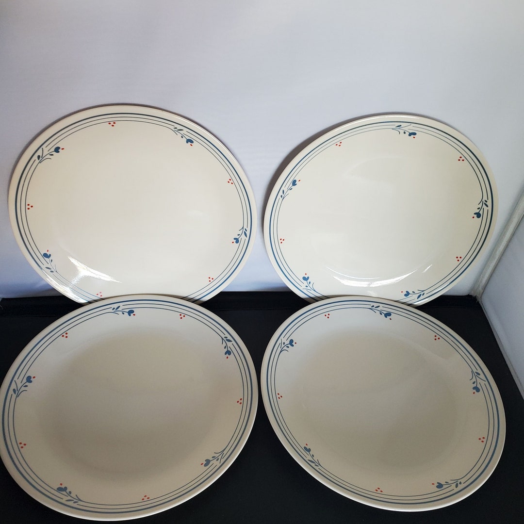 Vintage Corelle by Corning Set of 4 COUNTRY VIOLETS 10 1/4" Dinner ...