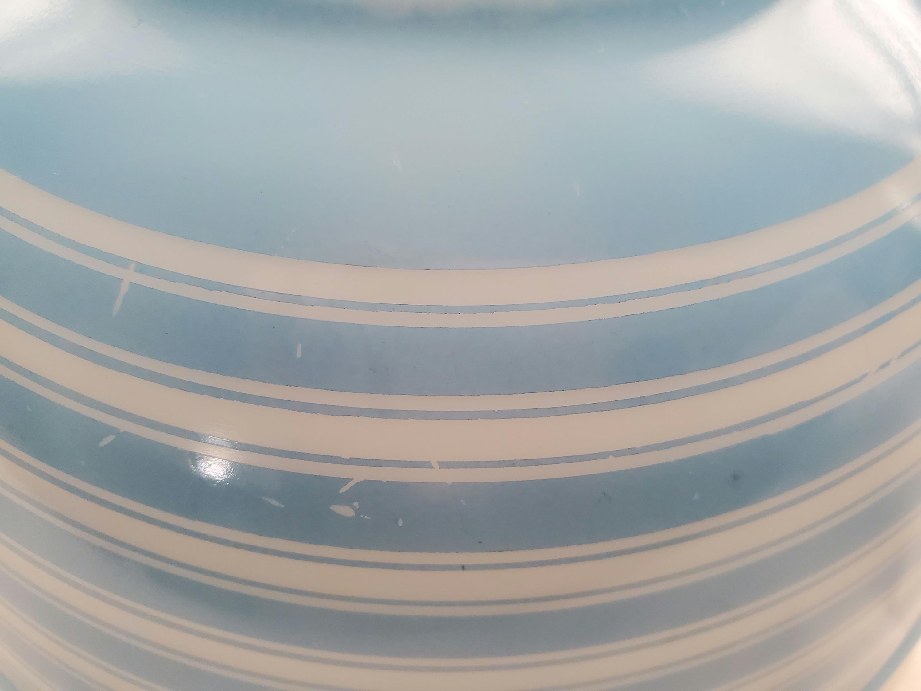 PYREX Blue and White Rainbow Stripe Mixing Bowl 403 2 1/2 Qt. - Etsy