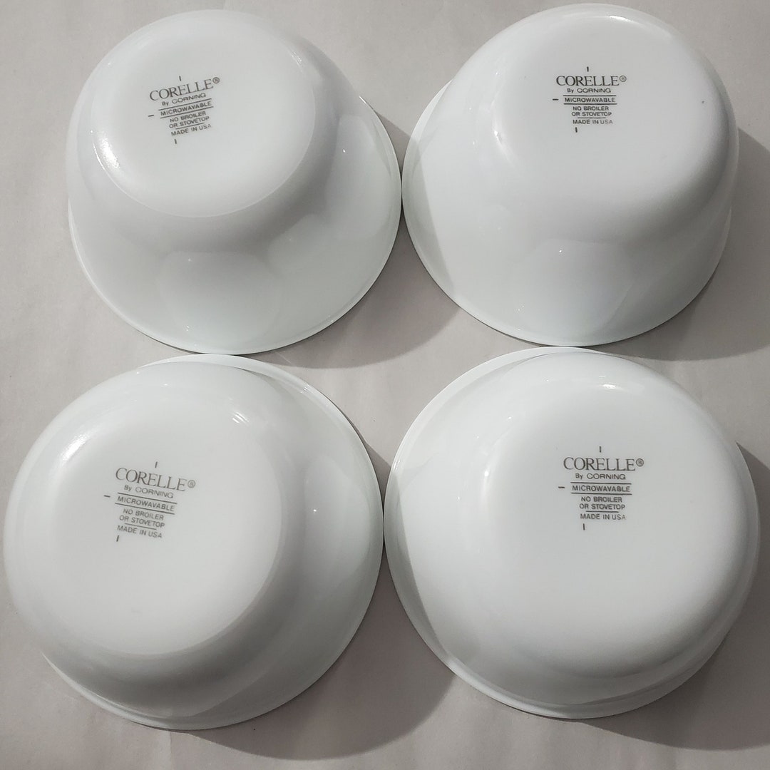 Corelle by Corning Set of 4 WHITE 12 Ounce Rice Bowls - Etsy