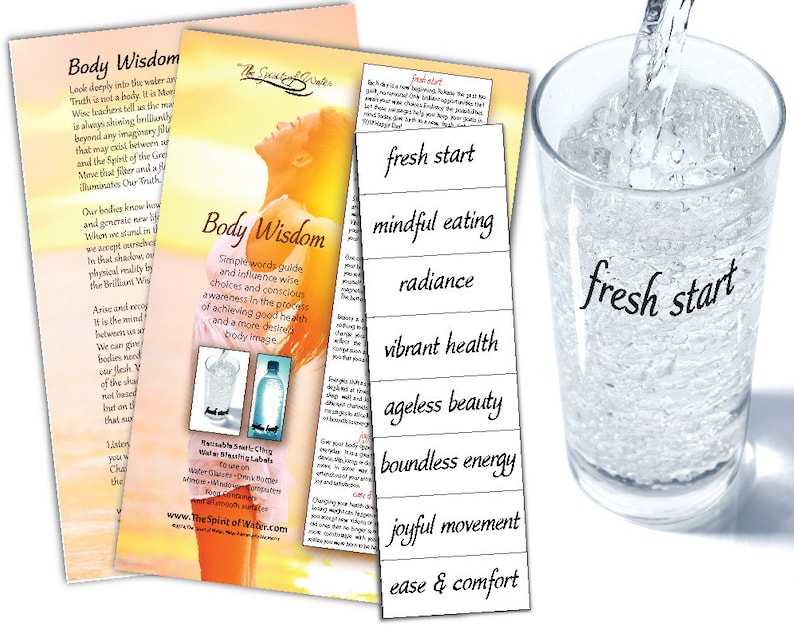 Body Wisdom Water Blessings Labels - Etsy
