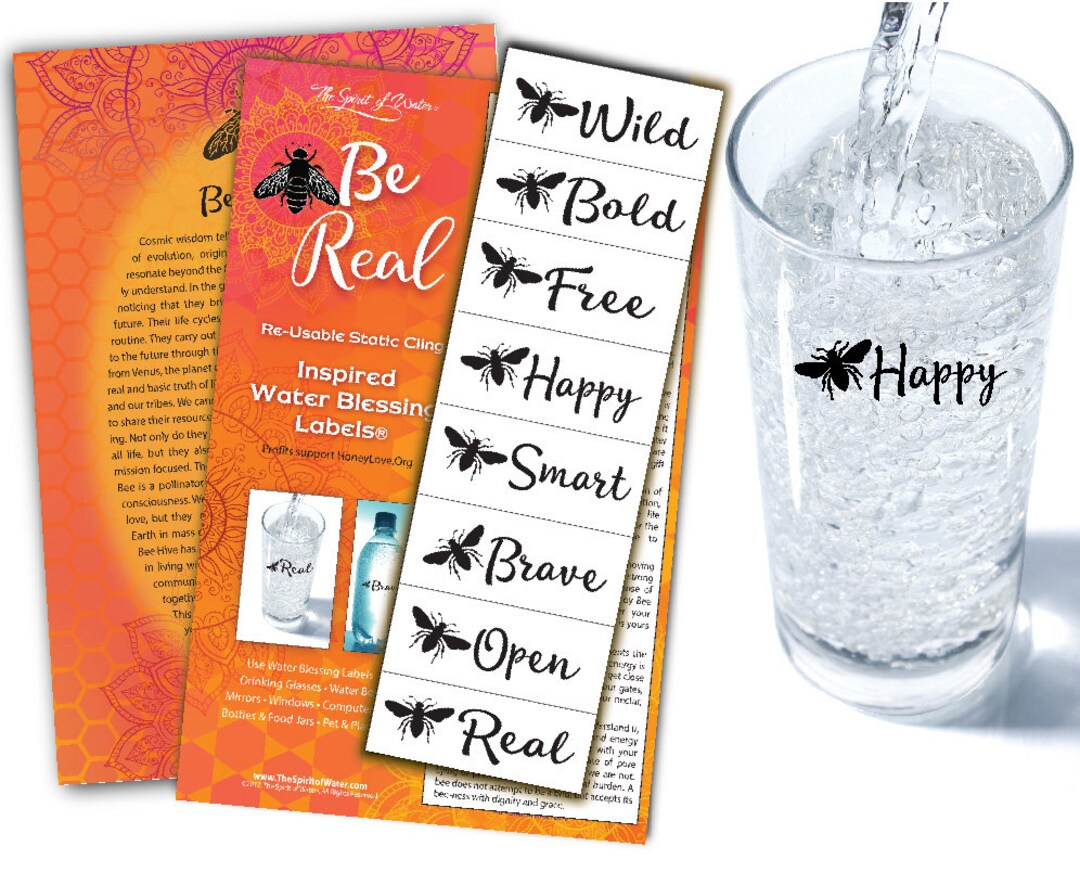 Be Real Water Blessing Labels - Etsy