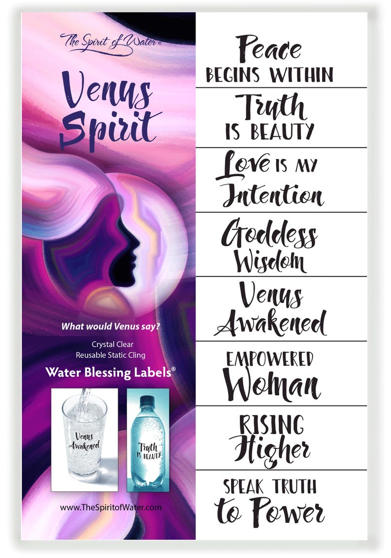 Venus Spirit Water Blessing Labels - Etsy