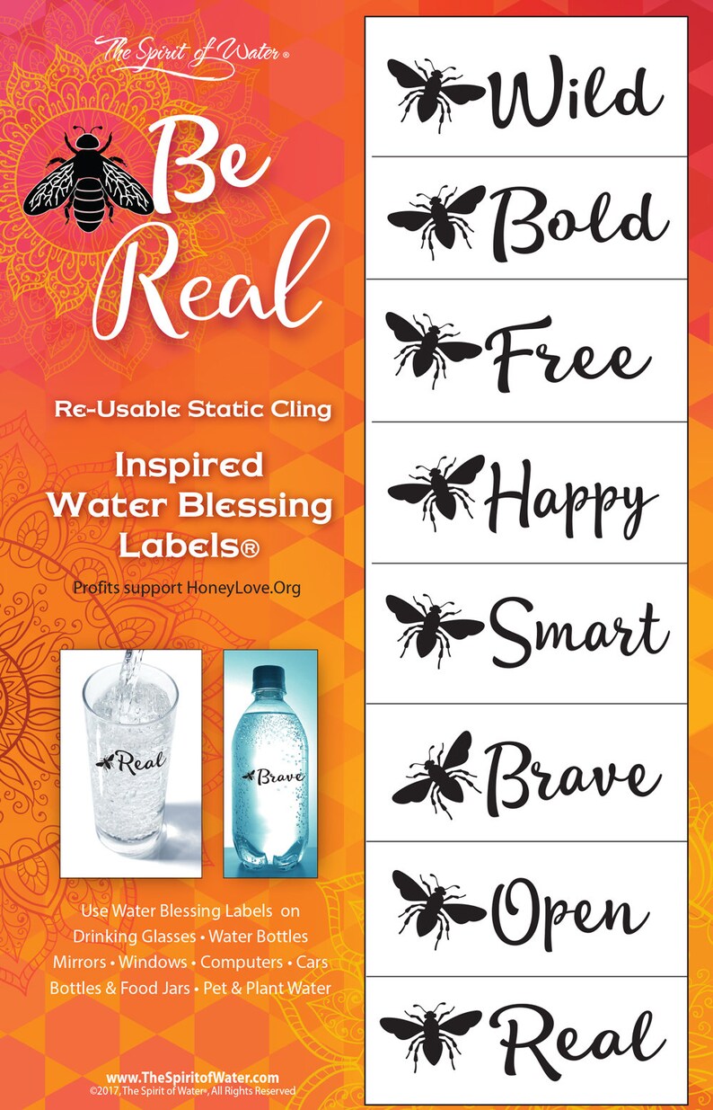 Be Real Water Blessing Labels - Etsy