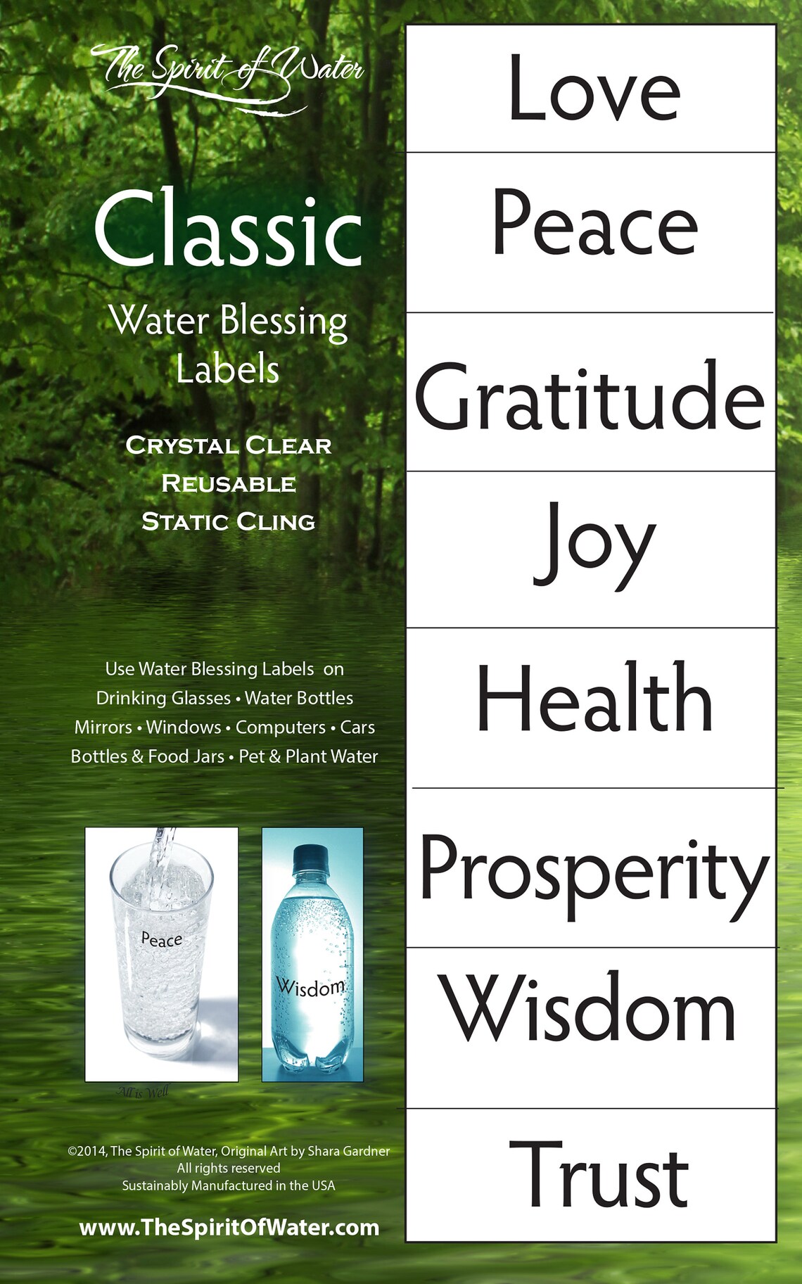 Classic Words Water Blessing Labels - Etsy
