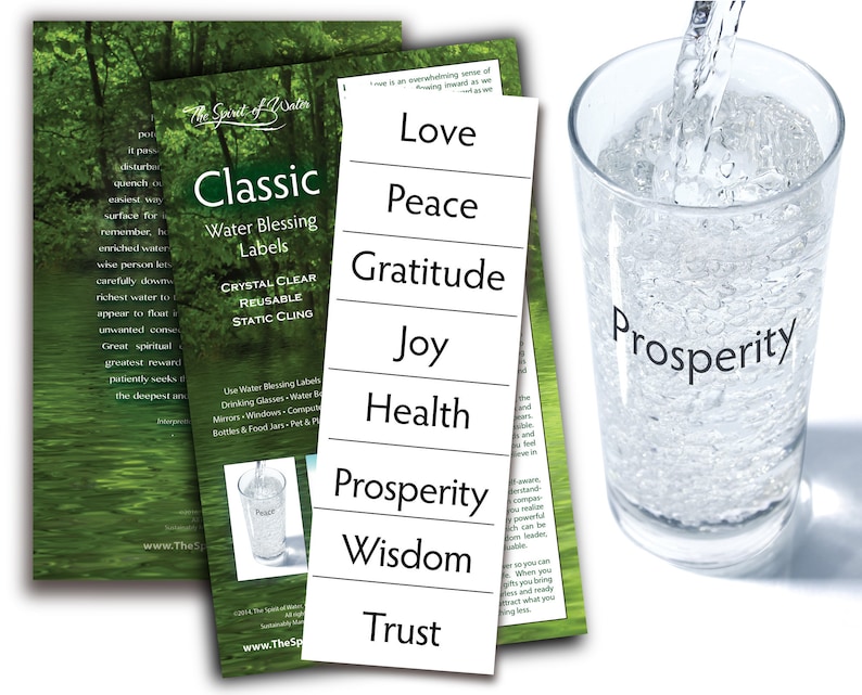 Classic Words Water Blessing Labels - Etsy
