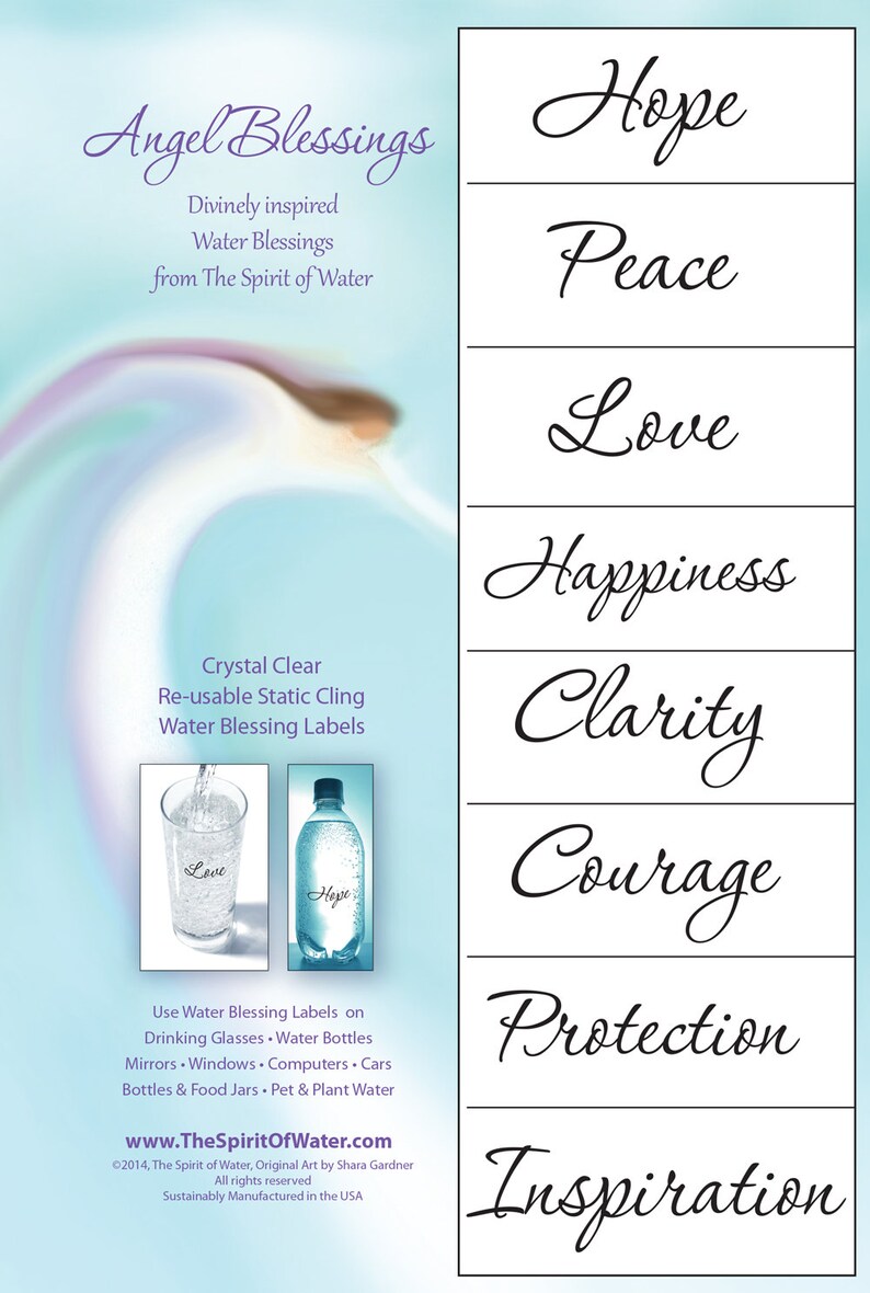 Angel Water Blessing Labels - Etsy
