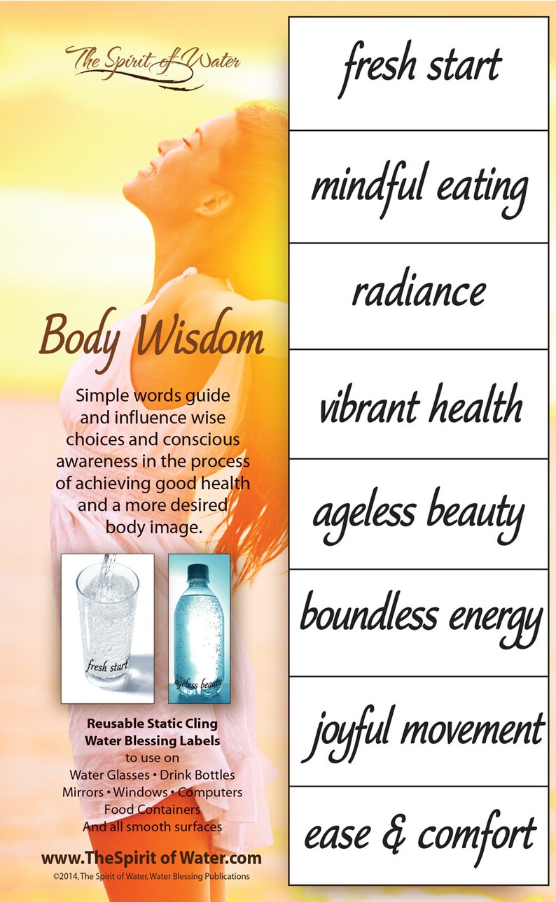 Body Wisdom Water Blessings Labels - Etsy