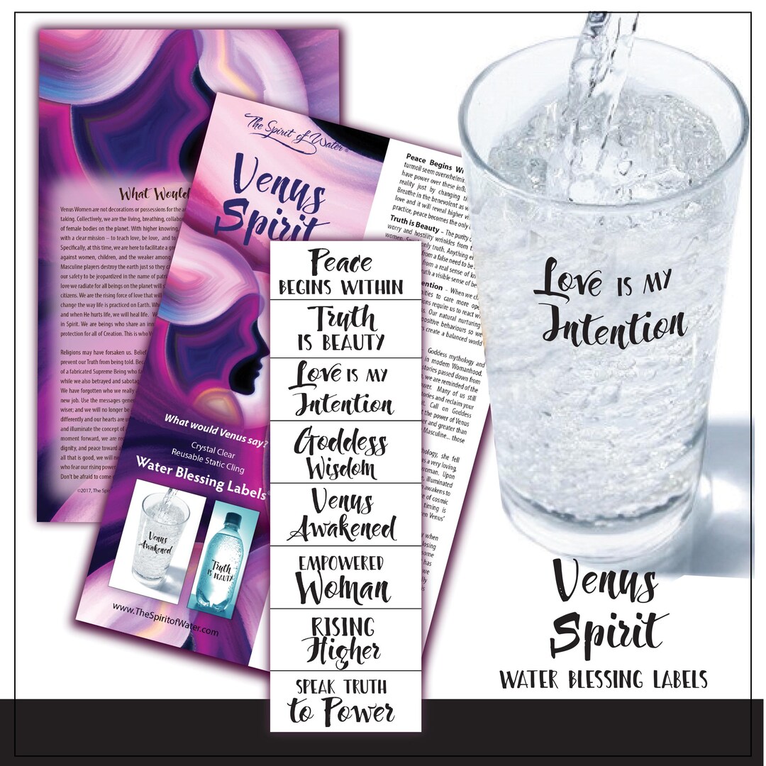 Venus Spirit Water Blessing Labels - Etsy