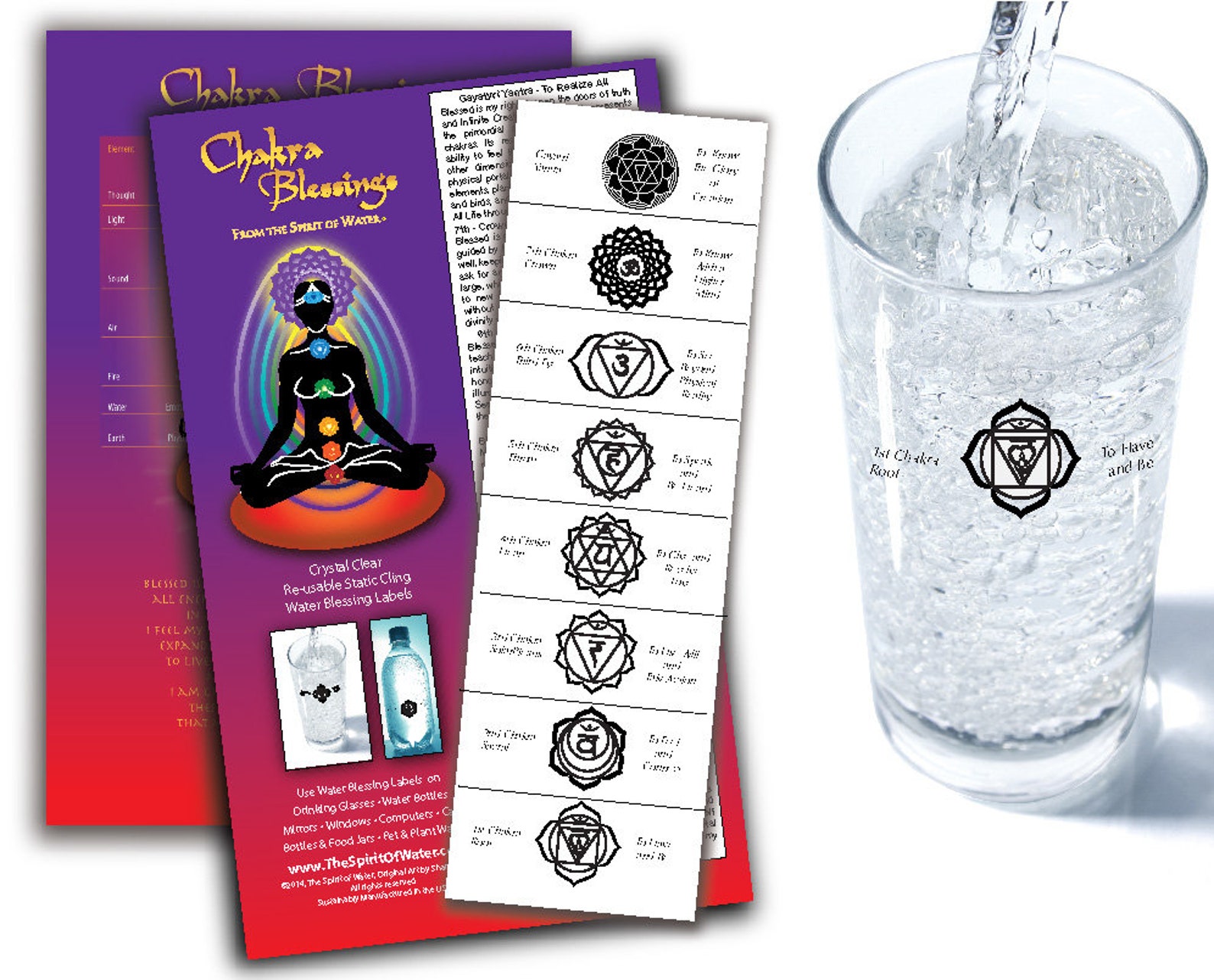 Chakra Water Blessing Labels - Etsy