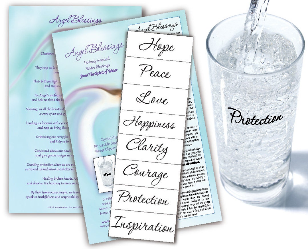 Angel Water Blessing Labels - Etsy