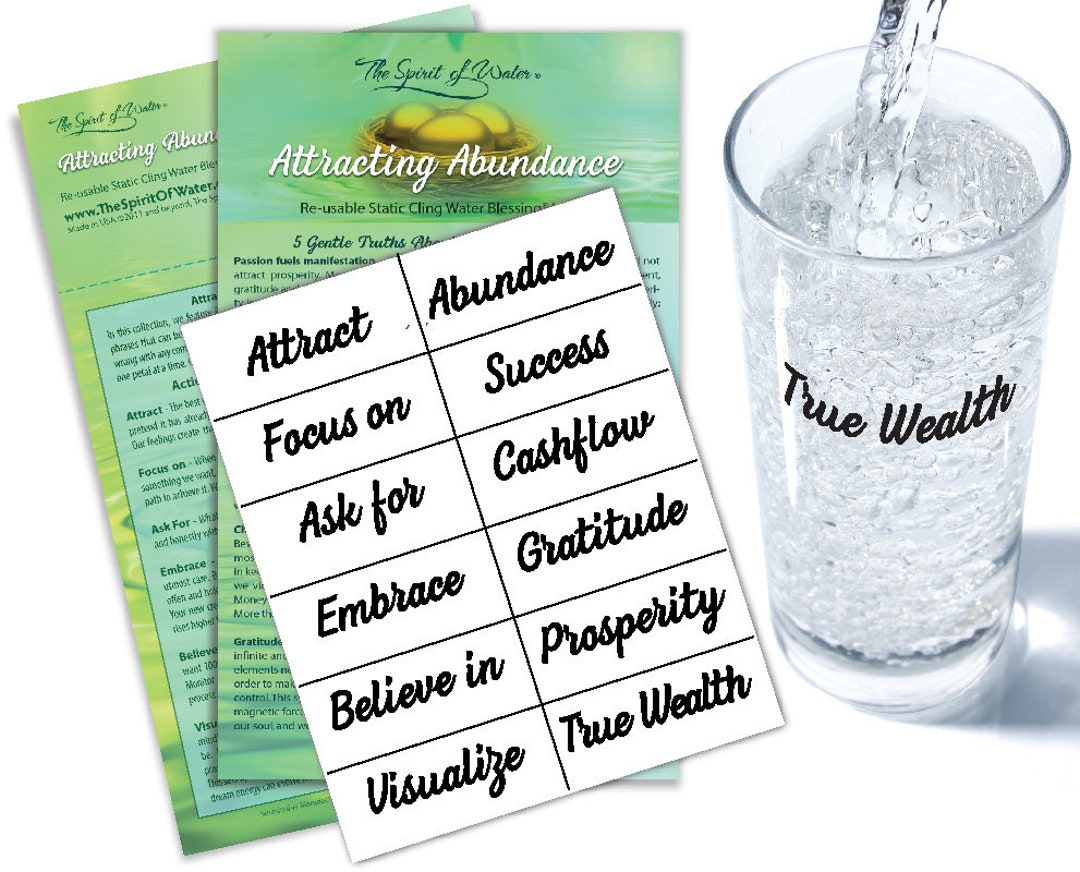 Attracting Abundance Water Blessing Labels - Etsy