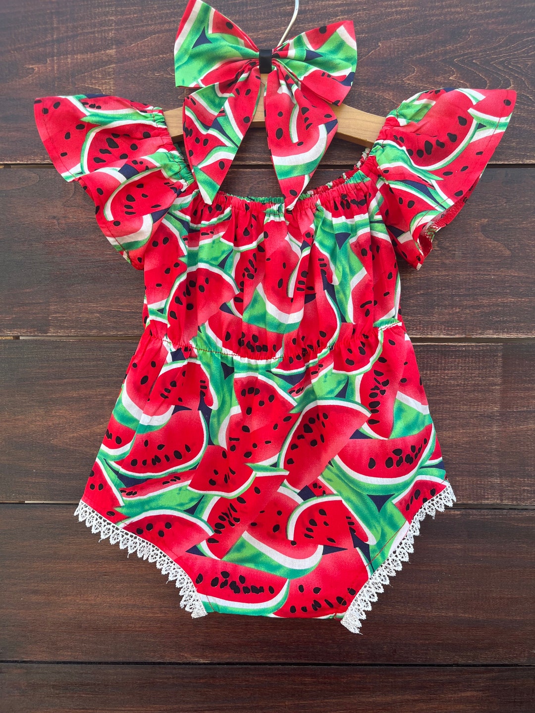 Watermelon Romper | Baby Playsuit | Toddler Baby Romper | Summer Outfit ...