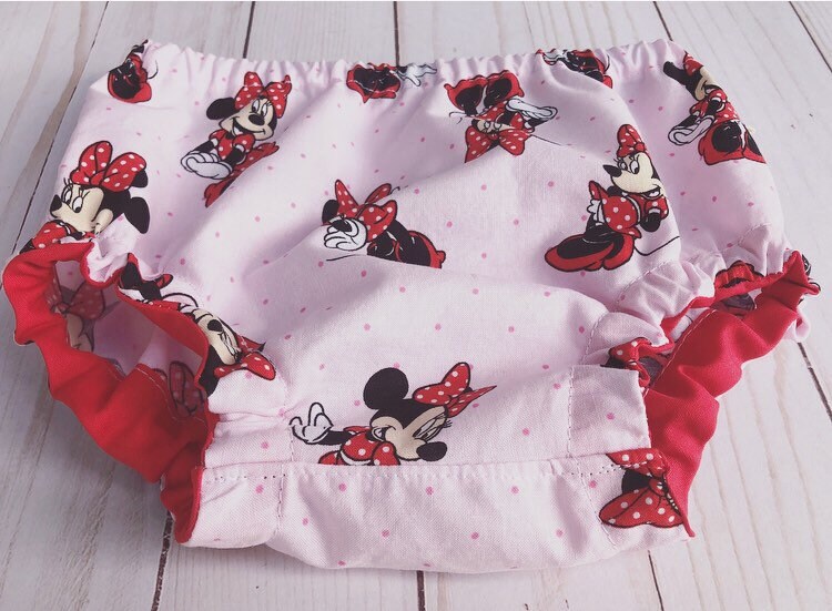 Minnie Mouse diaper cover Bloomers Pink Red Minnie Birthday | Etsy