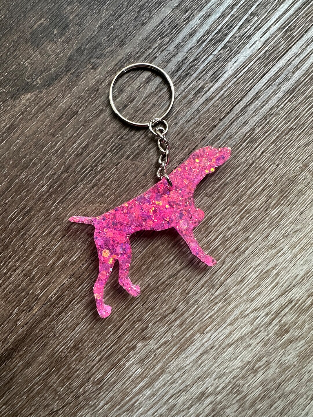 Barbie Hot Pink Glitter German Shorthair Pointer Keychain - Etsy