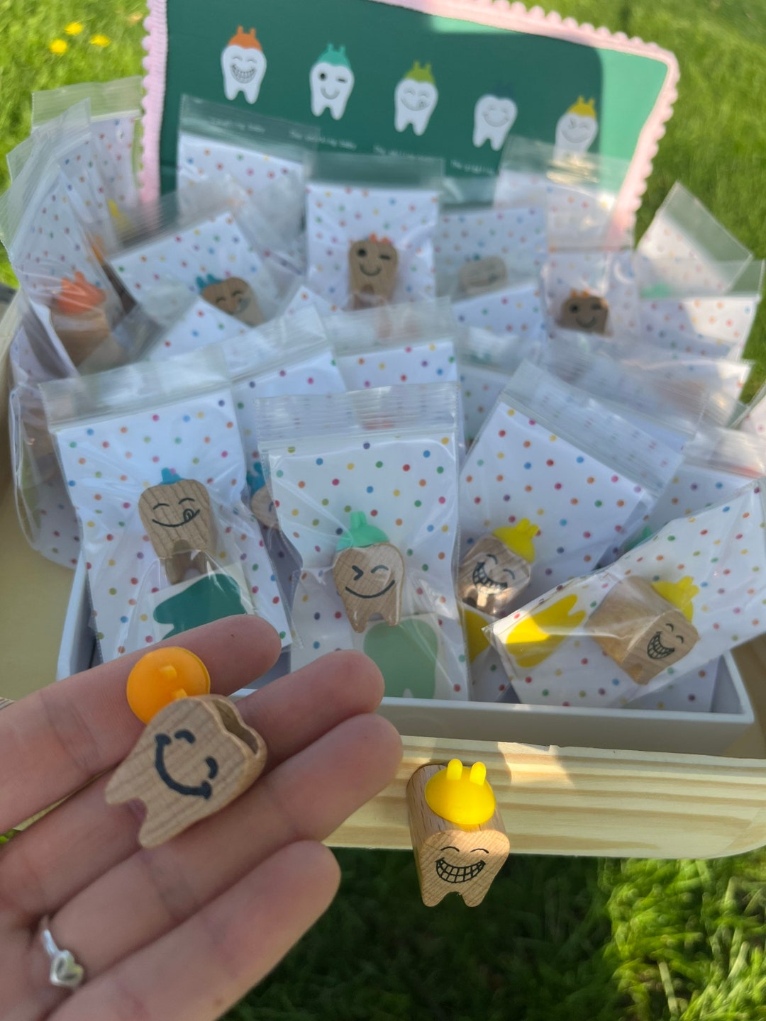 Wooden Tooth Box Tooth Fairy Box Lose Tooth Storage Child Tooth ...