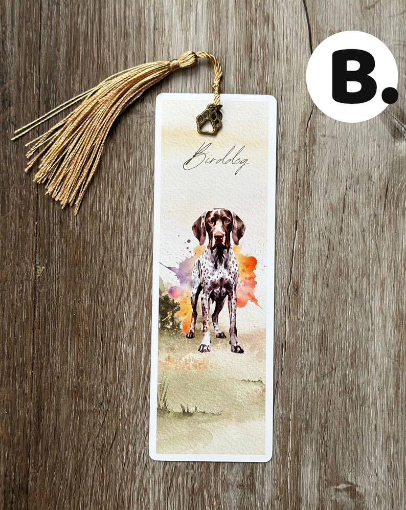 GSP Bookmark | Birddog Bookmark | German Shorthaired Pointer Dog Gift ...