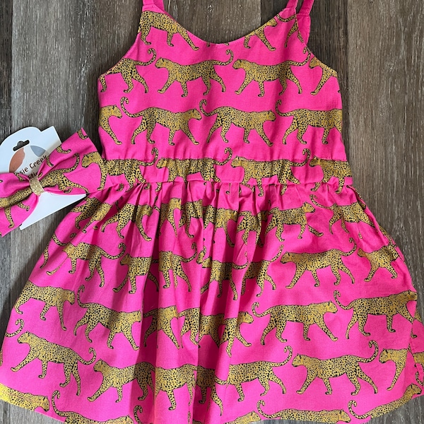 Pink Leopard Dress - Etsy