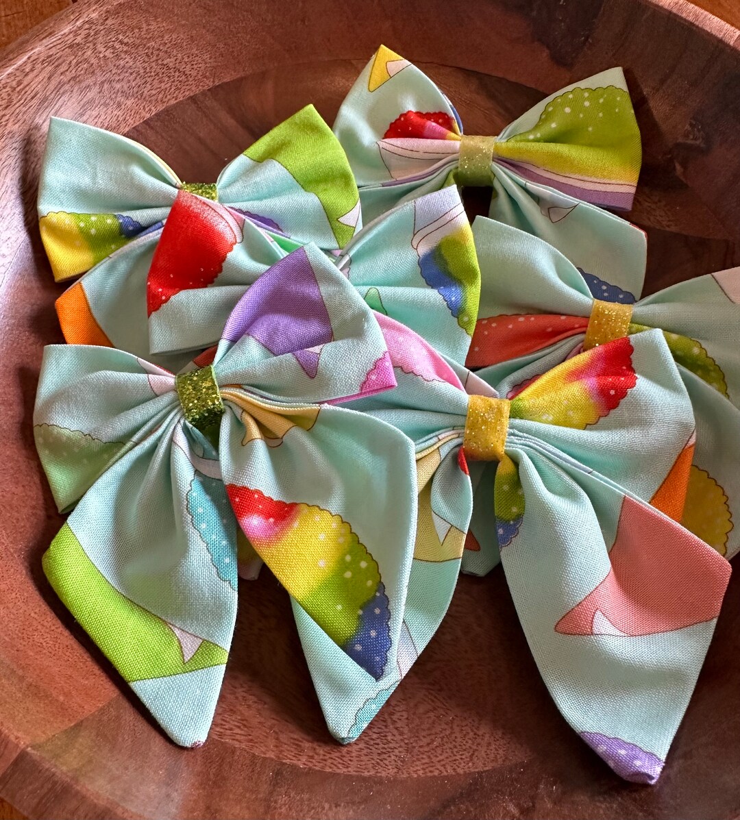 Snow Cone Hair Bow Clips | Summer Girl Hair Bows | Back to School Hair ...
