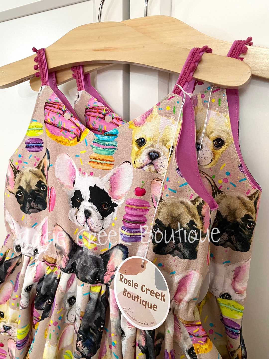 3T French Bulldog Dress | Toddler Vintage Style Puppy Dog | Toddler ...
