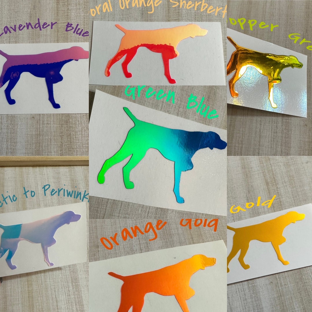 GSP Iridescent Vinyl Decal | German Shorthaired Pointer | Color ...
