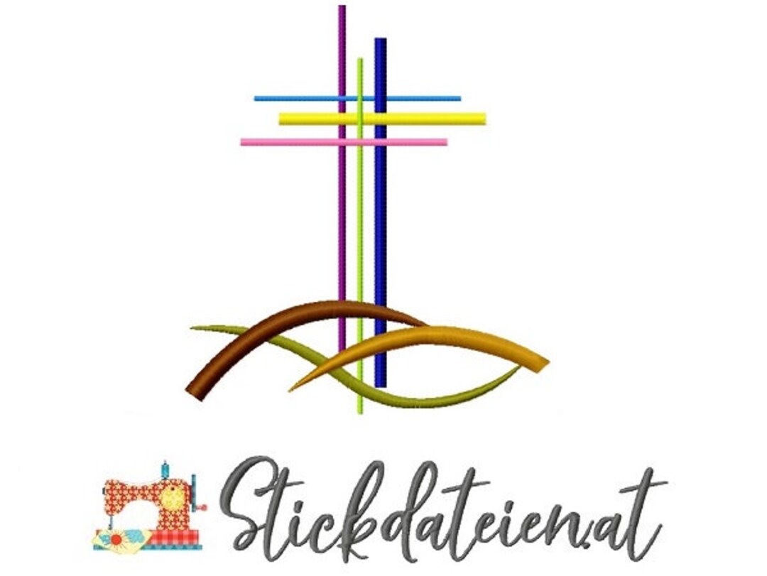Embroidery File Colorful Crosses, Embroidery File Baptism Communion ...